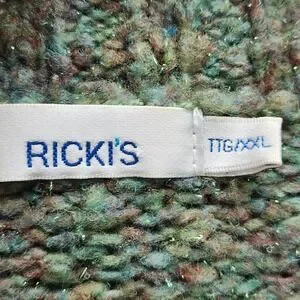 Ricki's | Sweaters | Rickis Crop Knit Cardigan Womens Xxl Green Shrug ...